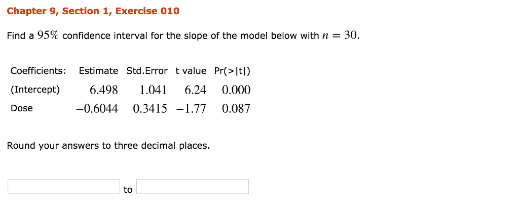Solved Chapter 9, Section 1, Exercise 010 Find a 95% | Chegg.com