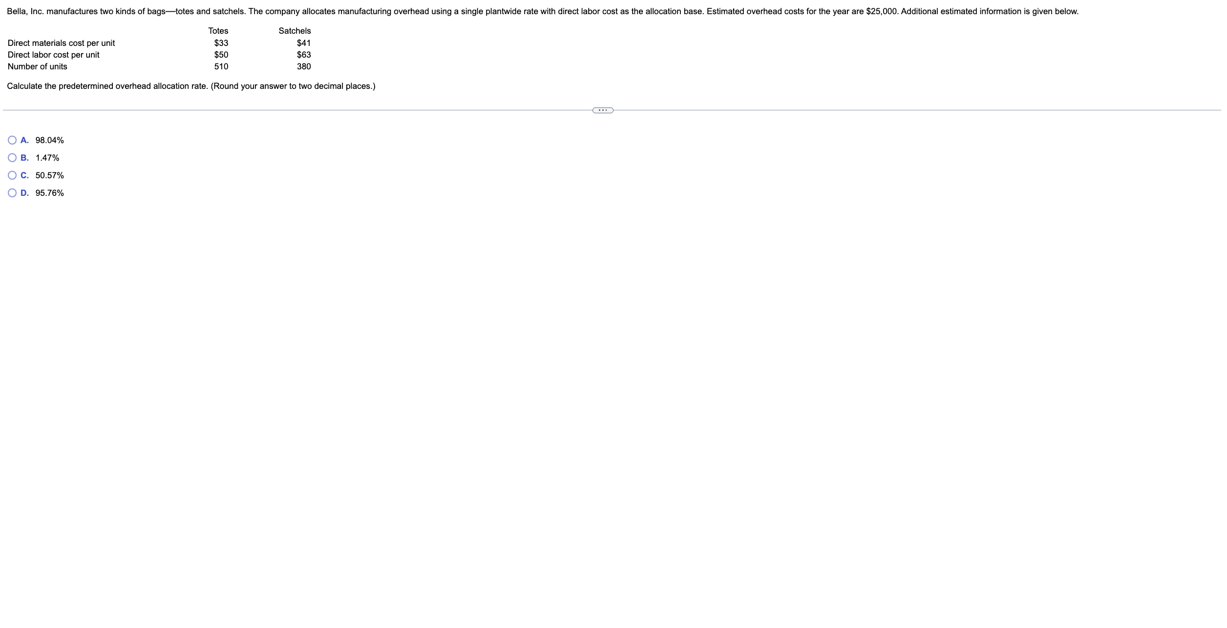 Solved Calculate the predetermined overhead allocation rate. | Chegg.com