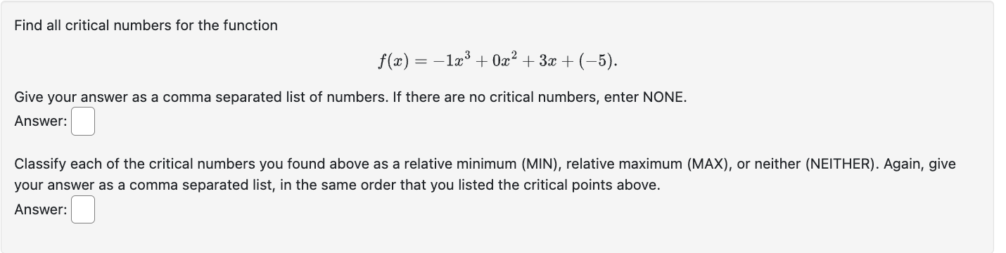 Solved Find all critical numbers for the | Chegg.com