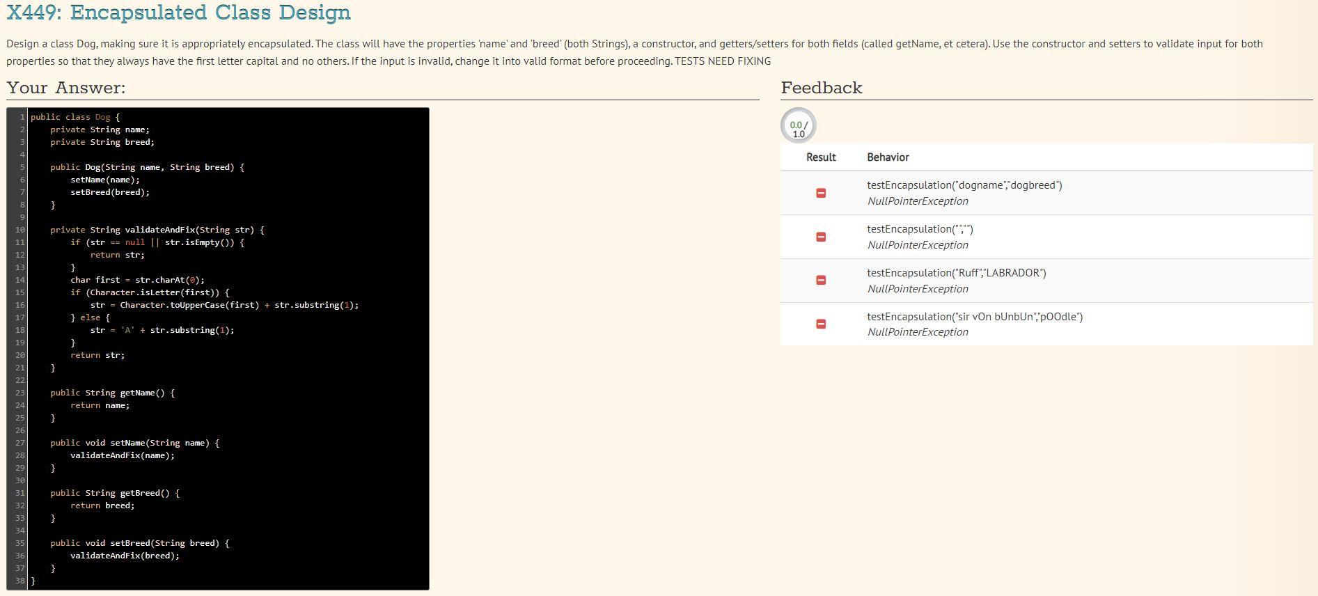 Solved rectify the problem written under "behavior" and help | Chegg.com