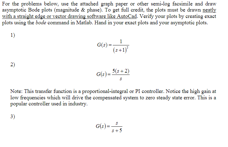 Solved For the problems below, use the attached graph paper | Chegg.com