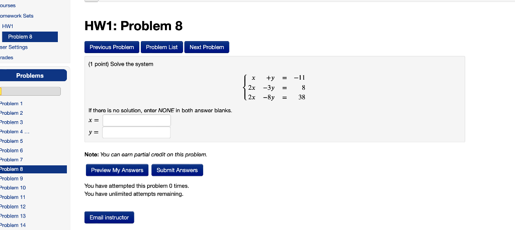 Solved ourses omework Sets HW1 Problem 8 ser Settings rades | Chegg.com