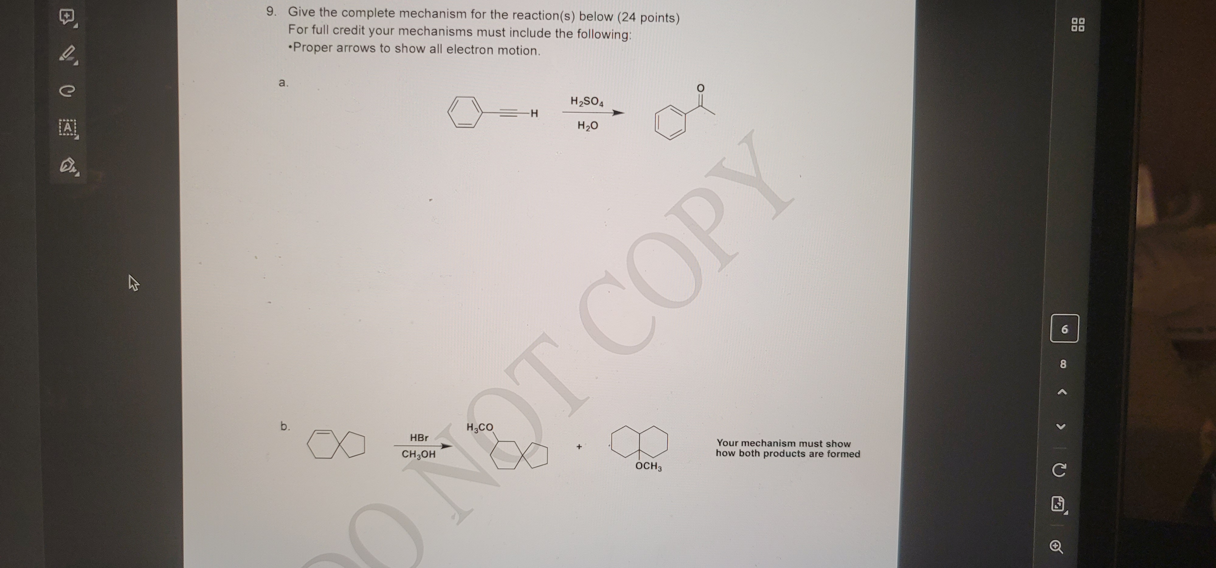 Solved 9. Give the complete mechanism for the reaction(s) | Chegg.com