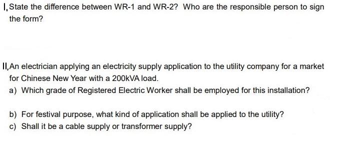 Solved 1. State the difference between WR-1 and WR-2? Who | Chegg.com
