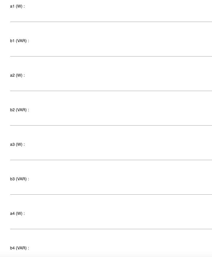 Solved vs(t)=A1cos(500t+B1) Find the complex power S1=a1+b1j | Chegg.com
