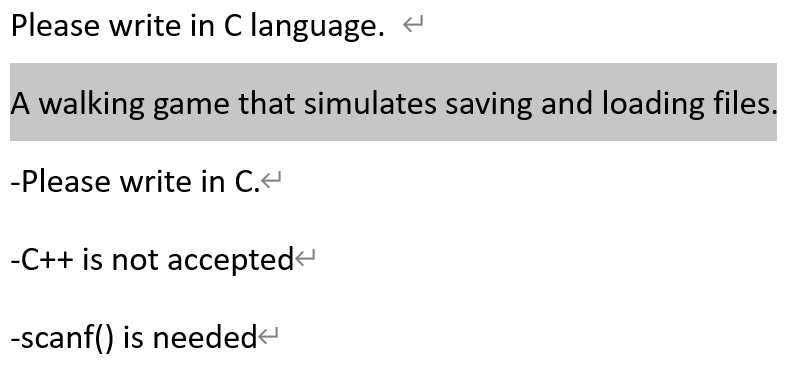 Solved Please write in C language. A walking game that | Chegg.com