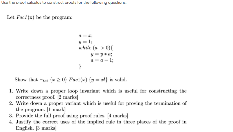 Use the proof calculus to construct proofs for the | Chegg.com