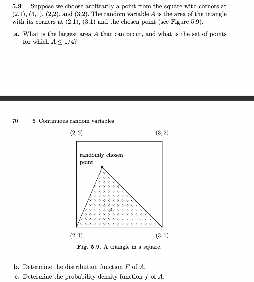 5.9 Suppose we choose arbitrarily a point from the | Chegg.com