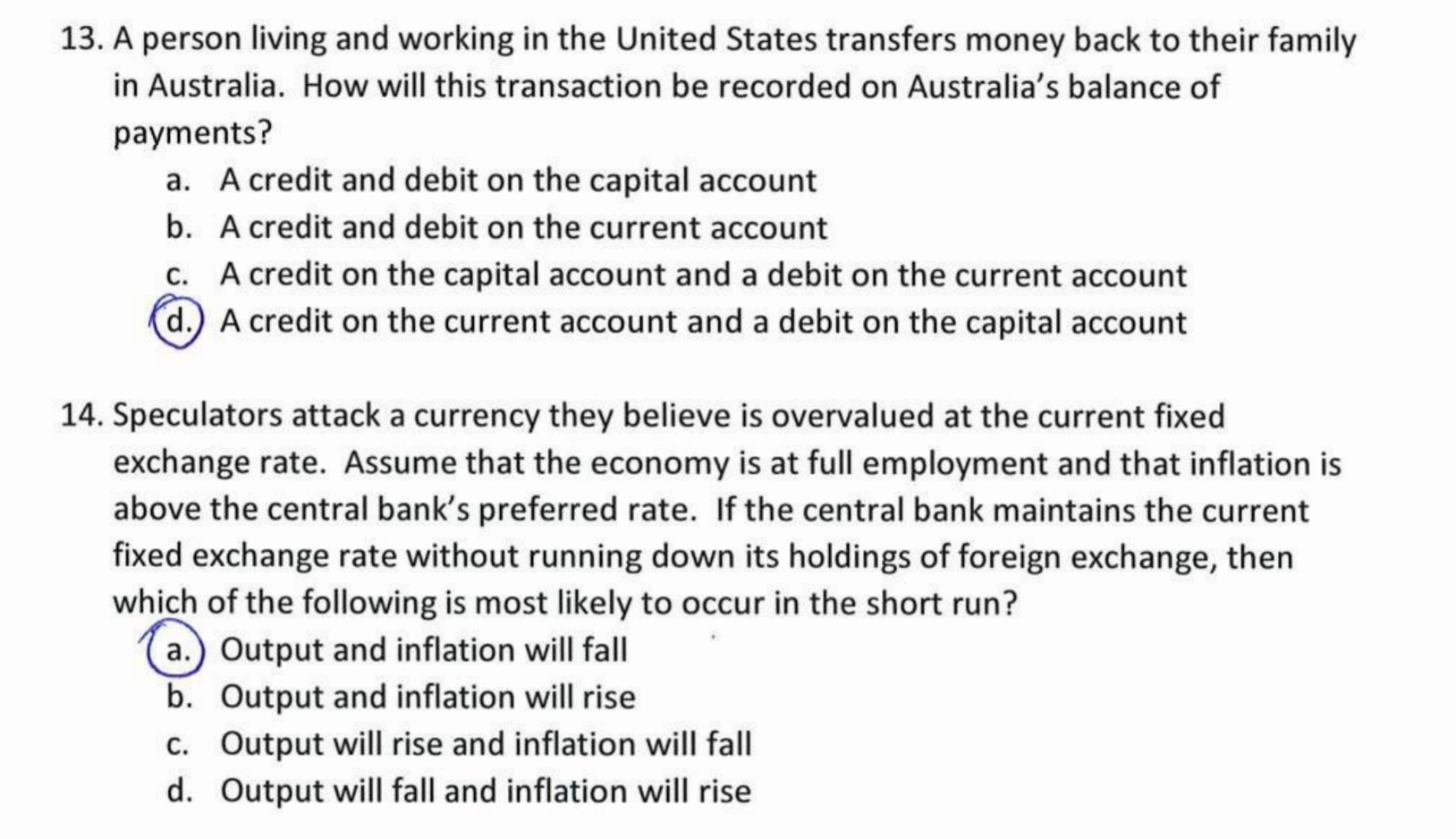 Solved Can you please explain why the circled answers are | Chegg.com