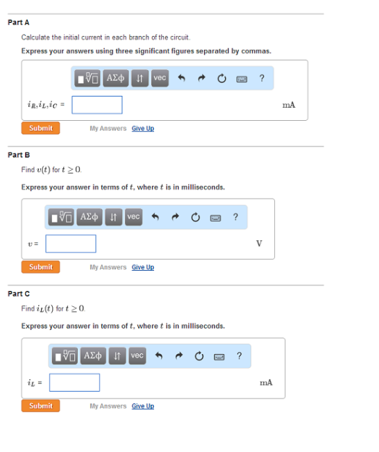 Solved Constants The circuit elements in the circuit in | Chegg.com