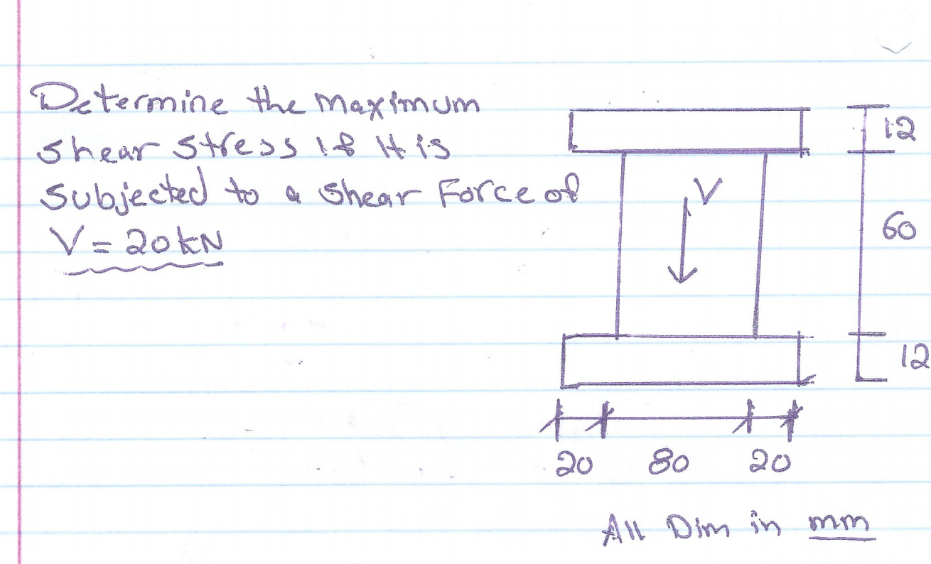 Solved Determine the maximum I shear stress if it is | Chegg.com