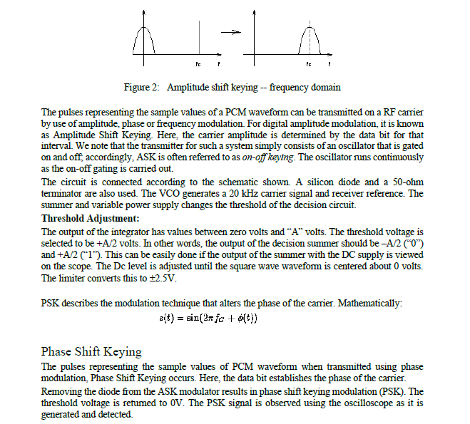 Solved Computer Exercise III: Digital Data Transmission The | Chegg.com