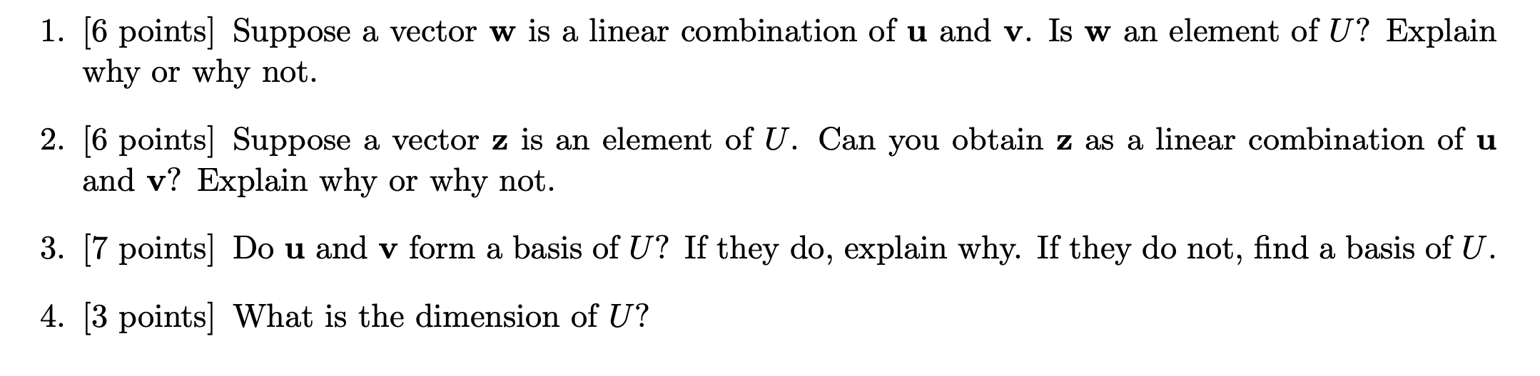 Solved Consider the following subset of R3 : | Chegg.com