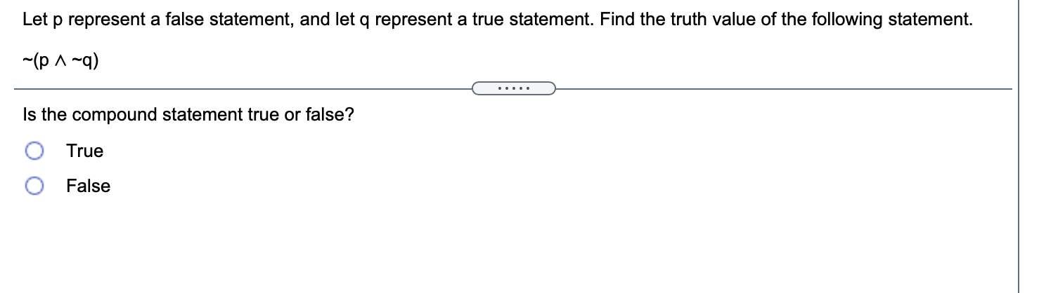 Solved Let p represent a false statement, and let q | Chegg.com