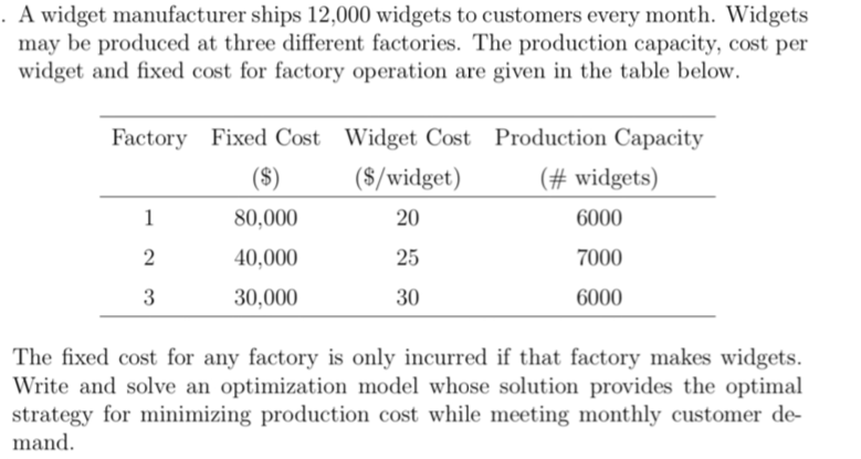 Solved A widget manufacturer ships 12,000 widgets to | Chegg.com