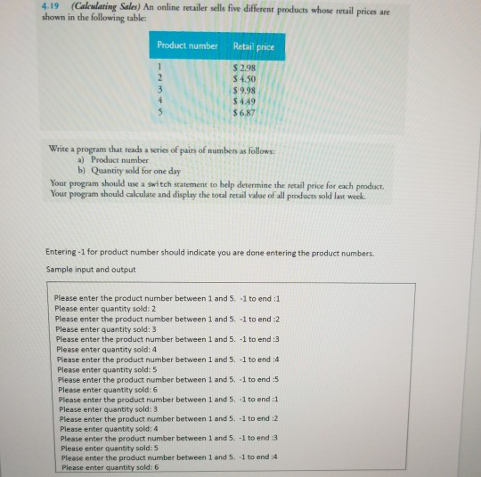 Solved Product number Retail price s 687 Prodac grogran | Chegg.com