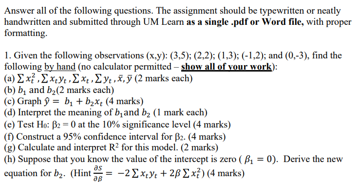 Solved Answer all of the following questions. The assignment | Chegg.com