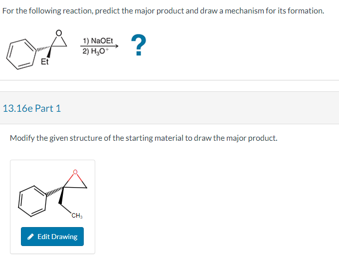 Solved For the following reaction, predict the major product | Chegg.com