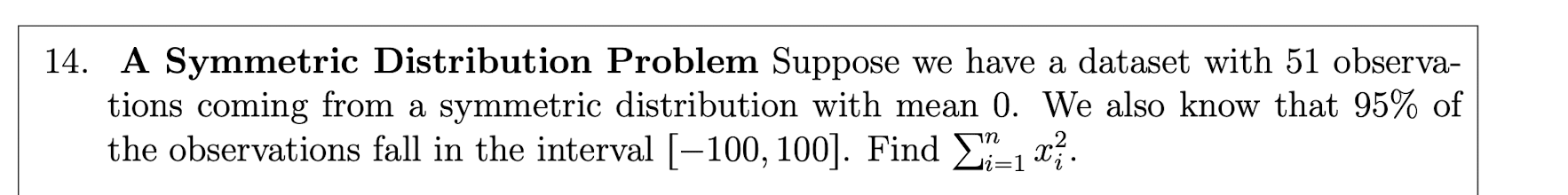 Solved A Symmetric Distribution Problem Suppose we have a | Chegg.com