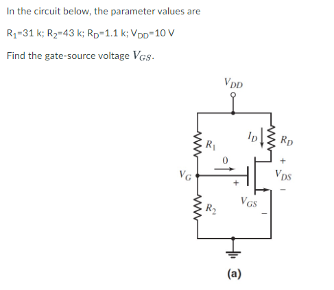 Solved In the circuit below, the parameter values are | Chegg.com