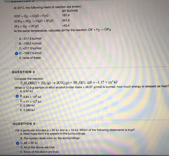 Solved At 25°C, the following heats of reaction are known: | Chegg.com