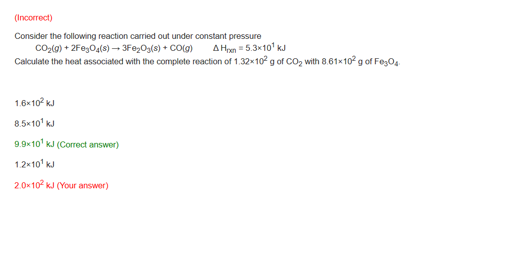 Solved Consider the following reaction carried out under | Chegg.com