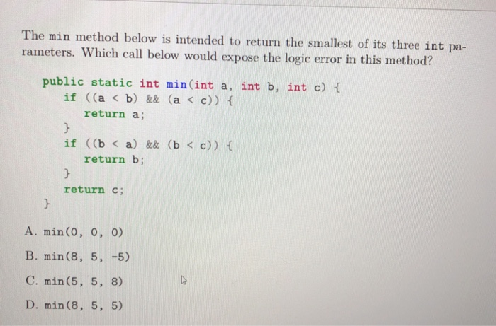 Solved The max method below is intended to return the | Chegg.com