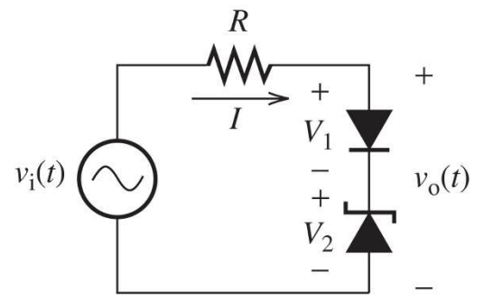 Solved For the limiting circuit in this figure, trace the | Chegg.com