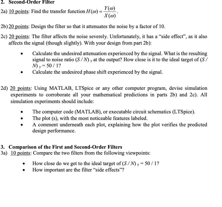 Design of a Filter that Recovers a Signal from a | Chegg.com