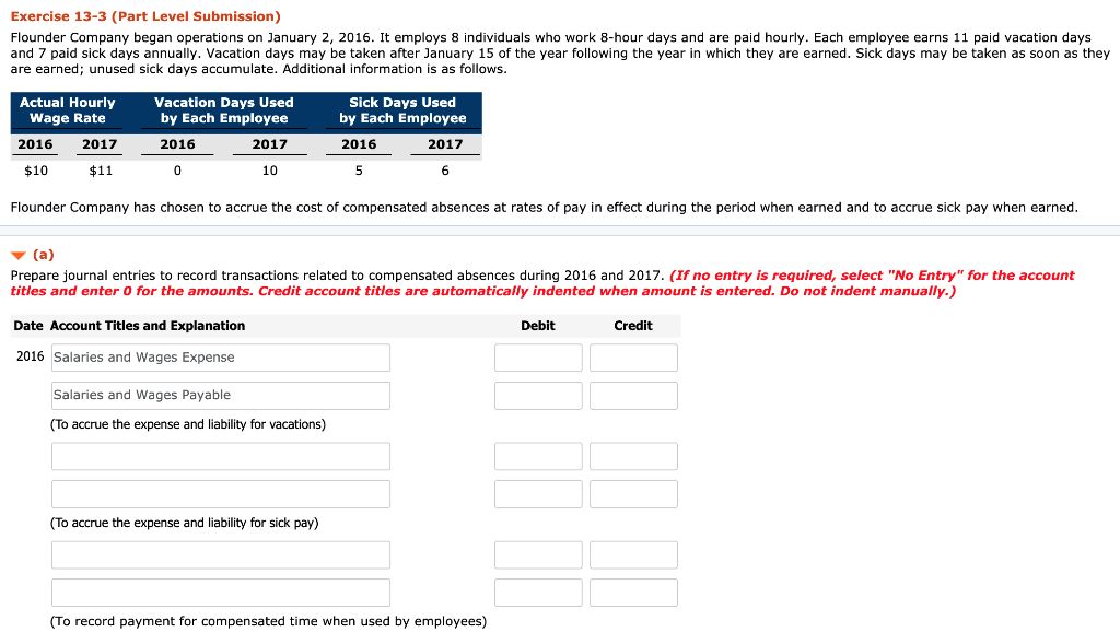 Solved Exercise 13-3 (Part Level Submission) Flounder | Chegg.com