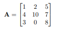 Solved For matrix A, find or answer a) The transposed | Chegg.com