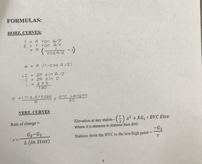 Solved ANSWER ALL STATIONS, DISTANCES AND ELEVATIONS TO | Chegg.com