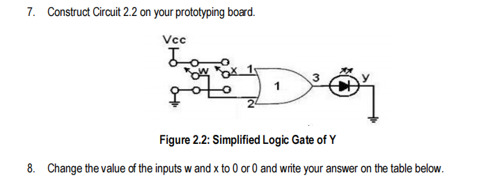 Solved 1. Construct the circuit in figure 2.1 below on your | Chegg.com