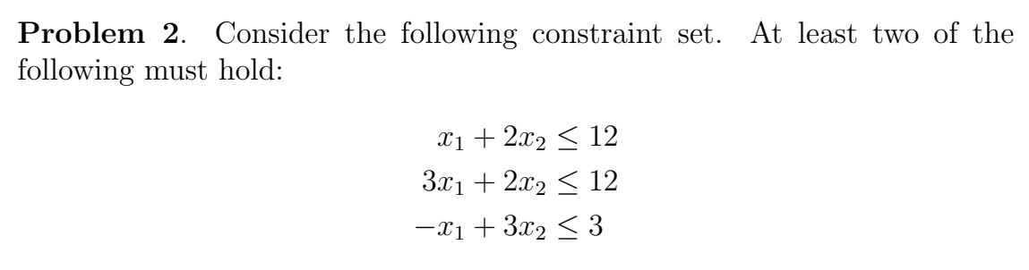 Solved Problem 2. Consider the following constraint set. At | Chegg.com