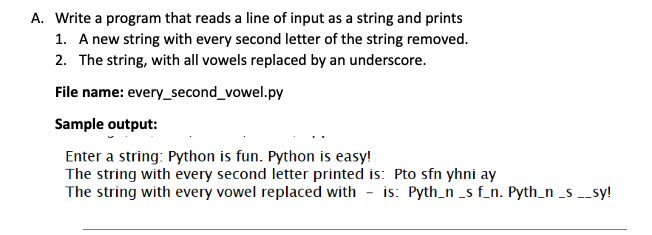 Solved A. Write a program that reads a line of input as a | Chegg.com