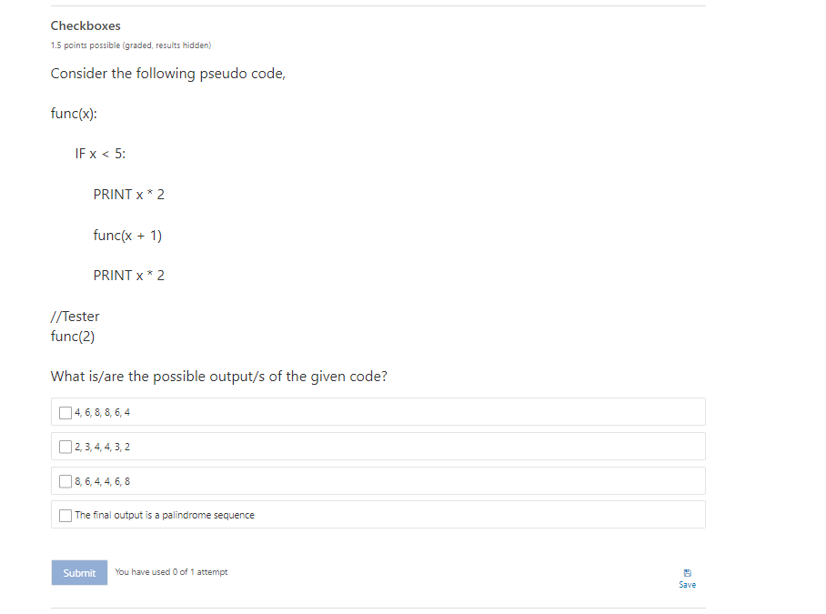 Solved Checkboxes 1.5 points possible (graded, results | Chegg.com