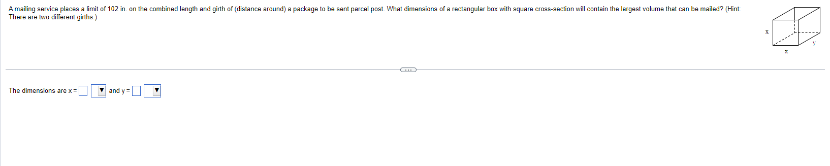 Solved There are two different girths.)The dimensions are | Chegg.com