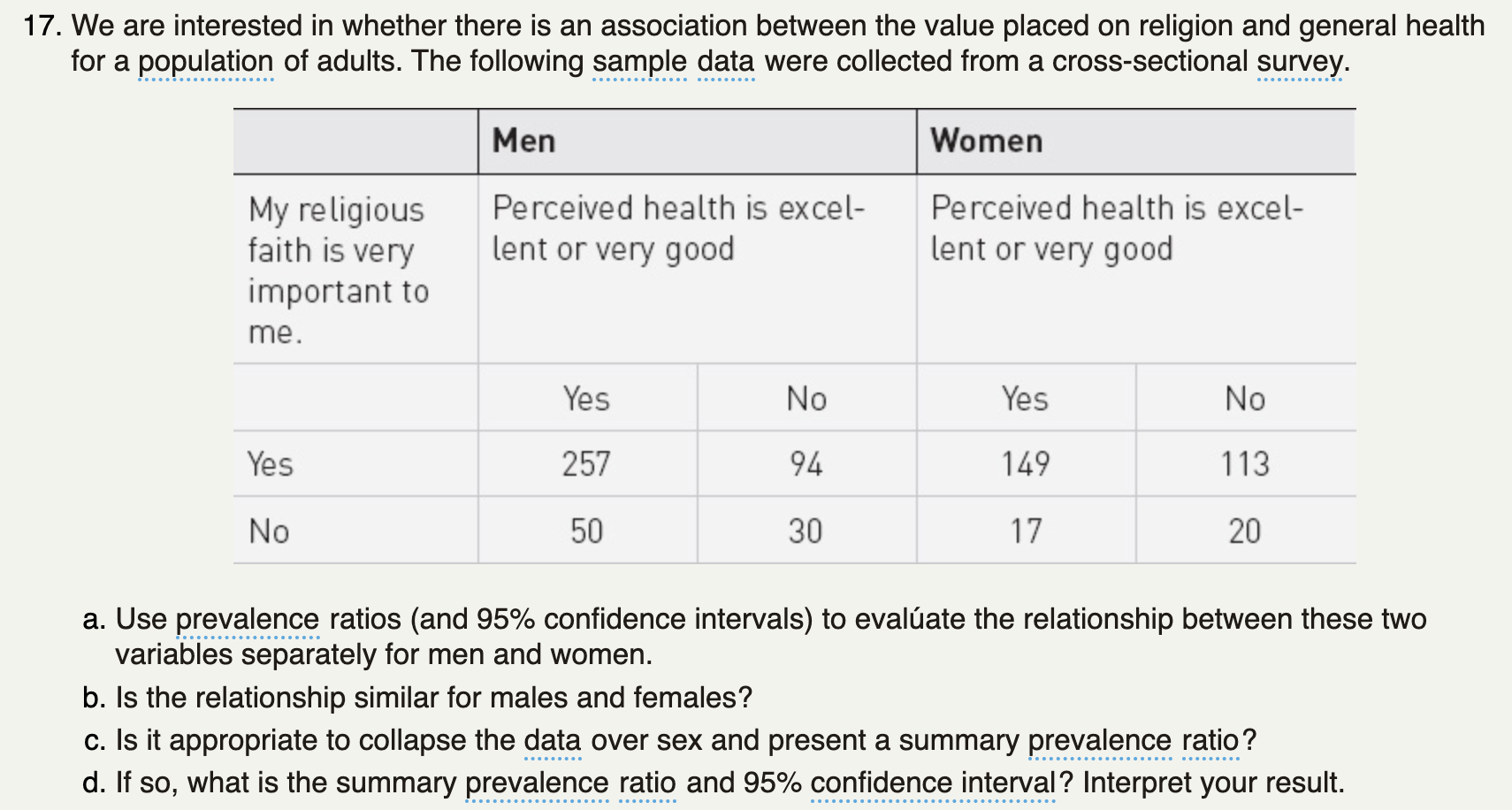 Solved 7. We are interested in whether there is an | Chegg.com
