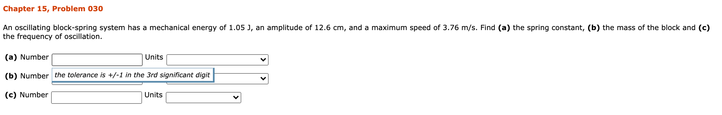 Solved Chapter 15, Problem 030 An oscillating block-spring | Chegg.com