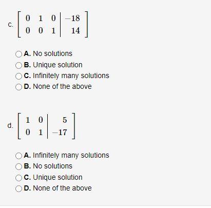 Solved (4 points) The reduced row-echelon forms of the | Chegg.com
