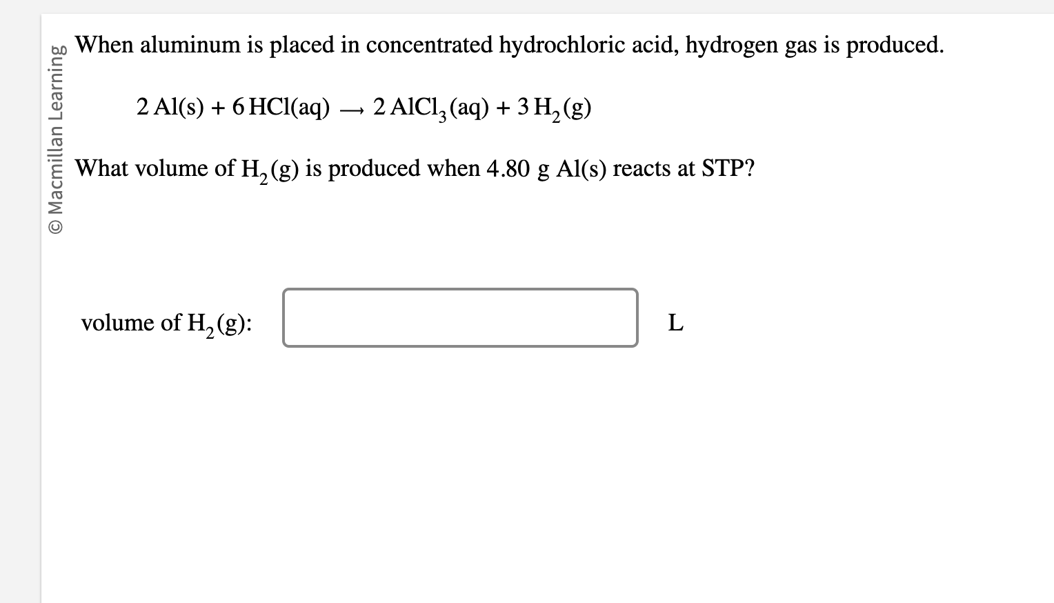 Solved ∞50 ﻿When aluminum is placed in concentrated | Chegg.com