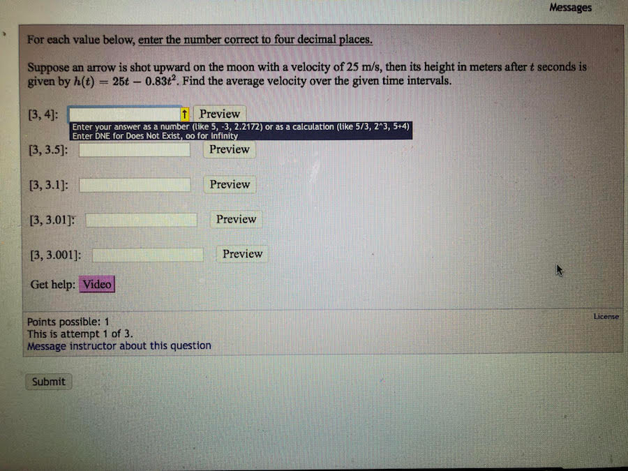 Solved Messages For each value below, enter the number | Chegg.com