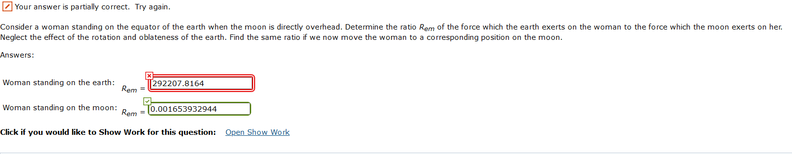 Solved Your answer is partially correct. Try again. Consider | Chegg.com