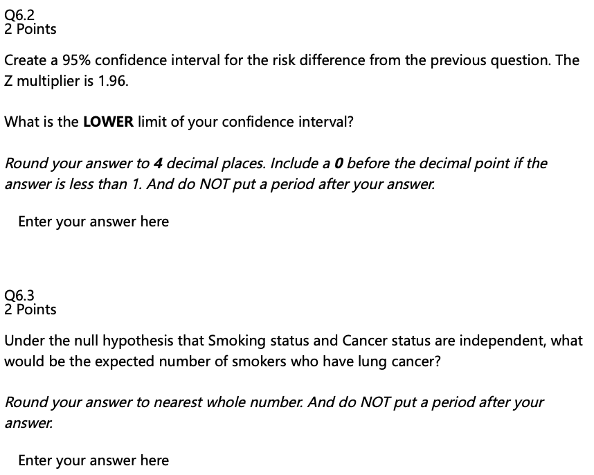 Solved Q6 6 Points Use the following information for | Chegg.com