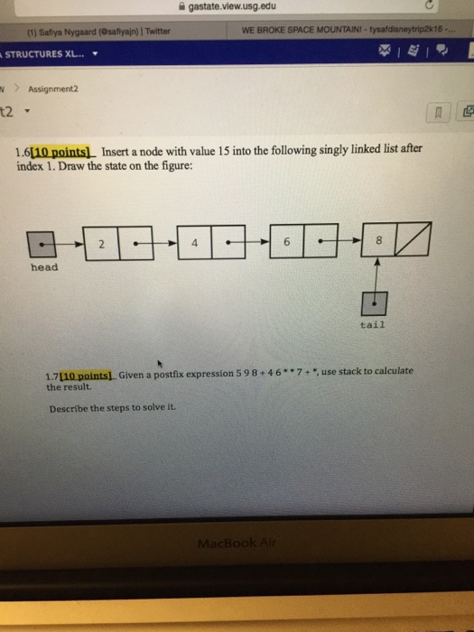 Solved 1.3 points am going to execute this code with THREE | Chegg.com
