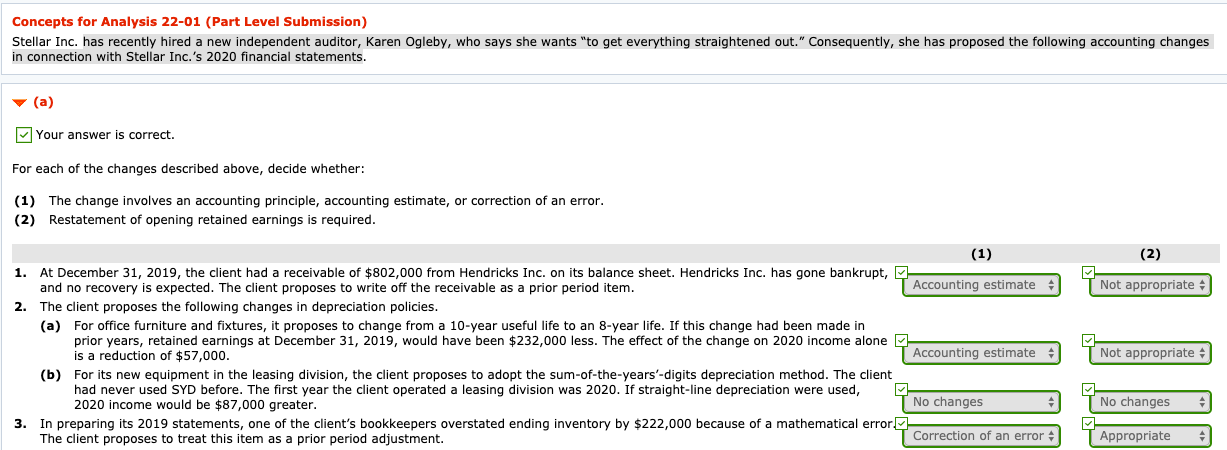 Solved Concepts for Analysis 22-01 (Part Level Submission) | Chegg.com