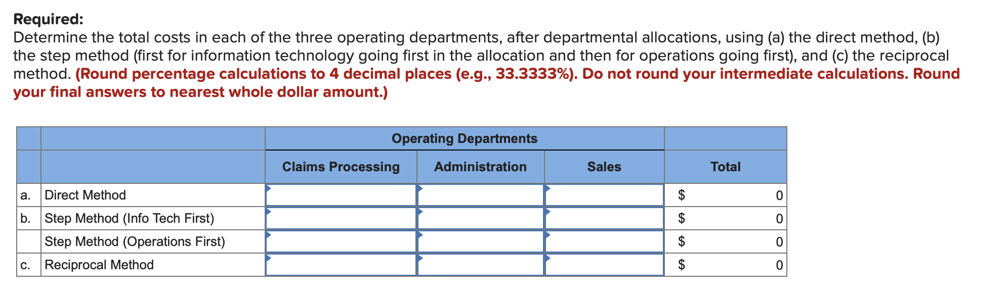 Solved Problem 7-41 Departmental Cost Allocation; Service | Chegg.com Solved Problem 7-41 Departmental Cost Allocation; Service | Chegg.com