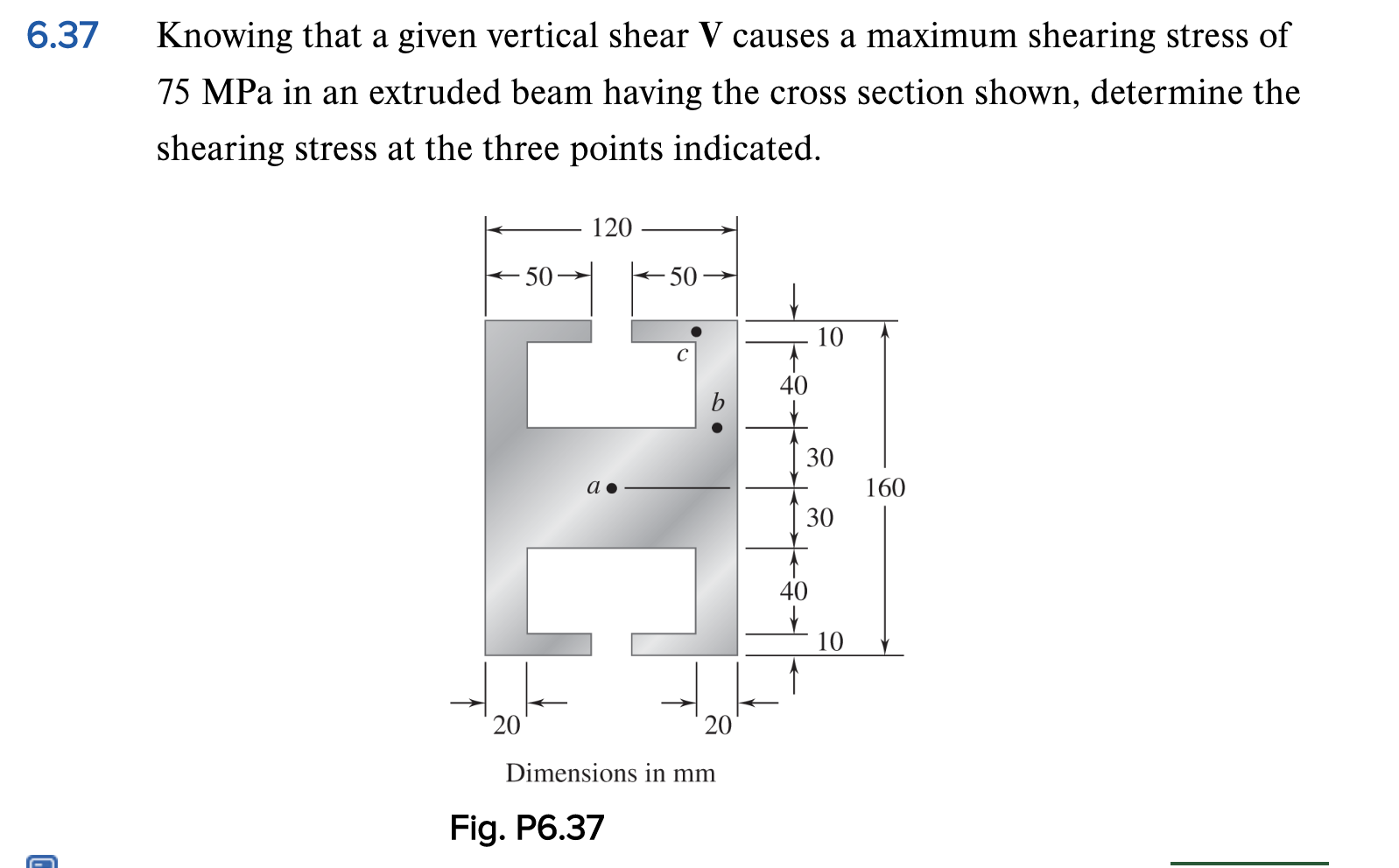 Solved 5.37 Knowing that a given vertical shear V causes a | Chegg.com