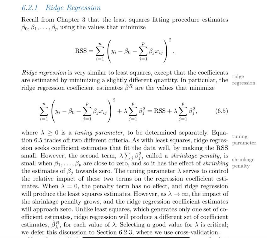 This question is about Ridge Regression Model. Please | Chegg.com