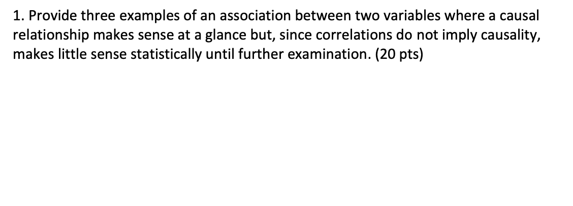 Solved 1. Provide three examples of an association between | Chegg.com